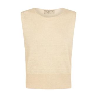 Cortana Rinen Weste - - Tops - Damen - Beige - XL