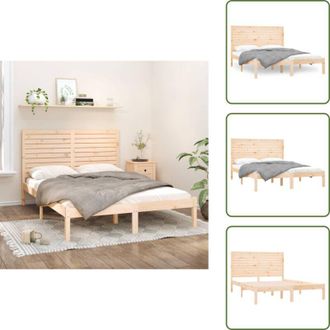vidaXL Holzbettgestell - vidaXL Massivholzbett 140x200 cm - Holzmatratze