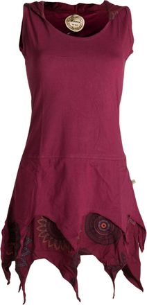 vishes Damen Elfentunika im Lagenlook mit Zipfeln I Gr&ouml;&szlig;e 34/36 I Handgefertigte Tunika aus 100% Baumwolle I Bequem & modisch f&uuml;r Alltag & Freizeit I Nachhal