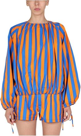 Sunnei Sunnei, Femme, Blouses et Chemises, Multicolore, Taille: 38 FR Chemise en popeline &agrave; rayures