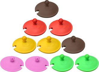 Healifty 10 St&uuml;ck Universelle Silikon Becherdeckel aus Flexiblem Auslaufsicherem Material in Verschiedenen Farben Wiederverwendbare Abdeckungen f&uuml;r Tassen und 