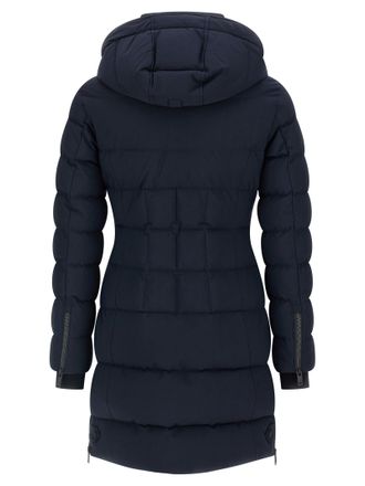 Moose Knuckles Womens Blue Nylon Parka Clothing