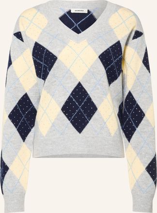 Sandro Sandro Pullover Mit Schmucksteinen grau