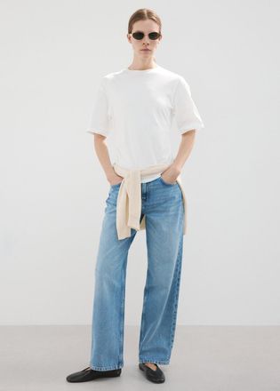 Mango T-shirt coton d&eacute;tail fronc&eacute; blanc - Femme - XXS - MANGO