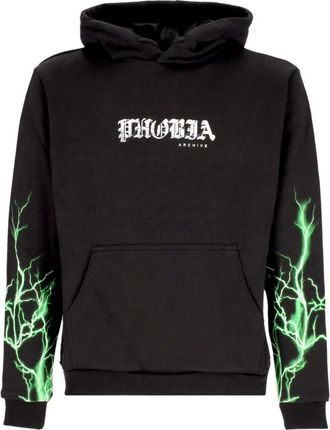 Phobia Archive Homme, Sweatshirts et sweats &agrave; capuche, Noir, Taille: L Lightning Sweat &agrave; capuche