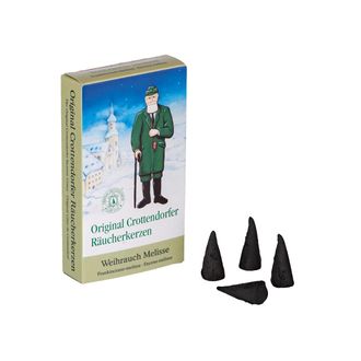 Rudolphs Schatzkiste R&auml;ucherkerzen Crottendorfer Weihrauch-Melisse (24) BxHxT = 6x10,5x2cm NEU R&auml;ucherkegel Duftkegel R&auml;uchermann