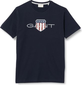 GANT Herren REG Archive Shield Tshirt T-Shirt, Evening Blue, X-Large