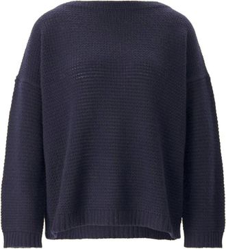 Sminfinity Femme, Pulls, Bleu, Taille: 40 FR Pull ras du cou en cachemire