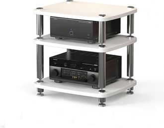 Generic HiFi Regal Audio-Rack, Druckerst&auml;nder, AV-Medienst&auml;nder mit sto&szlig;d&auml;mpfenden Fu&szlig;rasten, Audio-Rack-Tower for DVD-Player, Spielekonsole, TV-Box, WLAN-Rou