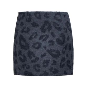Silvian Heach Minirock in Bleistiftform mit tonalem Animal-Print - - Skirts - Damen - Schwarzk - S