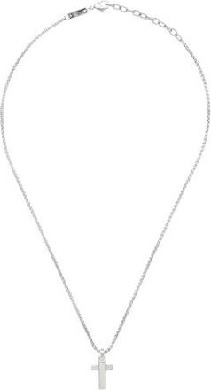 Breil Tag and Cross TJ3228 Collier pour homme en acier inoxydable, longueur min. : 47 cm, longueur maximale : 52 cm, 52 cm, Acier inoxydable, Pas de gemme