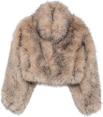 Rotate Faux-fur Cropped Jacket