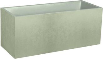 Eda Jardini&egrave;re Muret Basalt D&eacute;cor b&eacute;ton 98 L - Vert amande - Eda