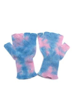 The Elder Statesman Tie-Dye Fingerless Gloves