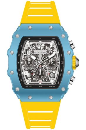 Invicta Racing 69694 Herrenuhr - Quarzwerk - Acryl mit silbernem Zifferblatt - 43 mm