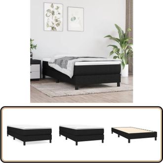 vidaXL Vidaxl - Cadre de lit sans matelas noir 90x190 cm tissu - Cadre De Lit - Lit Simple - Lit Noir - Literie - Meuble Chambre