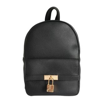Fracomina Femme, Sacs, Noir, Taille: ONE Size Sac à Dos en Similicuir Noir Femme