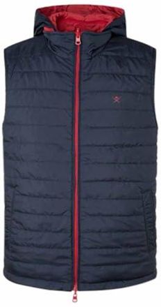 Hackett Heritage Gilet dext&eacute;rieur, Navy/Red, S Homme
