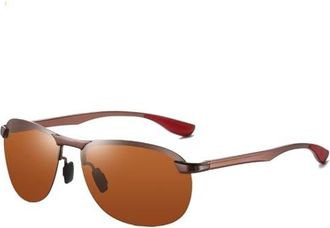 Generic Lunettes De Soleil Polaris&eacute;es For Hommes, Vacances, Plein Air, Conduite, Sport(Brown)