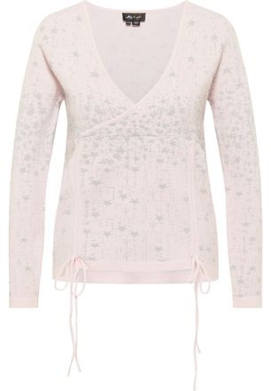 Mymo Strickpullover Damen rosa silber