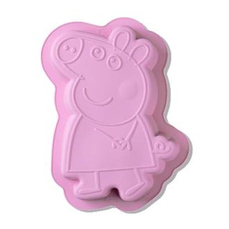 Dr. Oetker Dr Oetker Peppa Pig Moule à Gâteau en Silicone, Ustensile de Pâtisserie, Rose, 27 x 19,5 x 5 cm