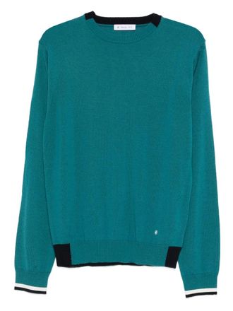 Manuel Ritz Gerippter Pullover - Gr&uuml;n
