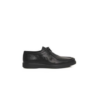 Cerruti Schwarze Leder Herren Derby Schuhe