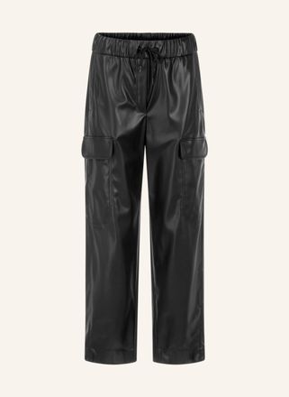 Marc Cain Cargohose In Lederoptik schwarz
