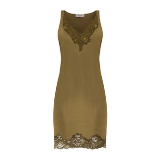 Balmain Kleid mit Spitze - - Dresses - Damen - Gr&uuml;n - XS