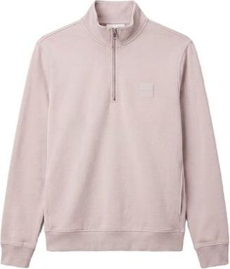Calvin Klein Sweat col zipp&eacute; en coton m&eacute;lang&eacute;