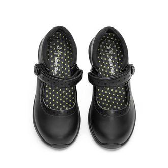 Dream Pairs Chaussures décole Mary Jane plates confortables pour filles, chaussures habillées pour tout-petit/petit enfant/grand enfant, Noir/blanc, 1 Little Kid