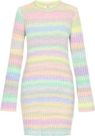 Mymo Kleid Frauen Limetten-Mehrfarbig