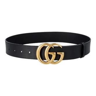 Gucci Ceinture Pre-owned GG Marmont - Femme - Pre-owned - Noir - Taille: ONE Size