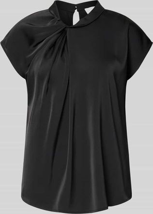 Neo Noir Blusentop aus Satin mit Knotendetail Modell Fleur Drapy