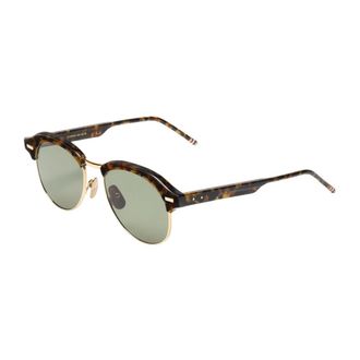 Thom Browne Lunettes de soleil aviateur en ac&eacute;tate et titane - unisex - Accessoires - Brun - Taille: 55 MM
