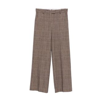 Circolo 1901 Fd4119 Pantalon Large - Femme - Pantalons - Brun - Taille: 34 FR