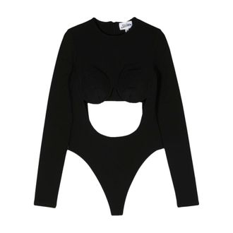 Jean Paul Gaultier Femme, Tops, Noir, Taille: 36 FR Haut Bodysuit Madonna Noir