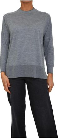 Nenette Femme, Pulls, Gris, Taille: 36 FR Maglia Girocollo Spacchi