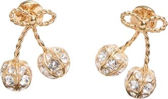 Valentino Garavani Rhinestone-Embellished Earrings - Gold