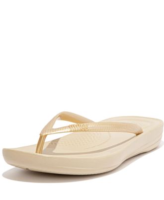 FitFlop FitFlop Damen iQushion Ergonomic Flip Flops - leicht und bequem mit nat&uuml;rlicher Fu&szlig;gew&ouml;lbest&uuml;tze - Gold - 40 EU (6.5 UK)