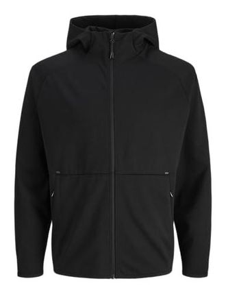 Jack & Jones Sweat &agrave; Capuche zipp&eacute; Jjebase avec Fermeture &eacute;clair Noos, Noir, XL pour Homme, Noir, XL