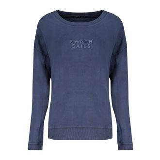 North Sails Femme, Sweatshirts et sweats &agrave; capuche, Bleu, Taille: 42 FR Sweat &agrave; Logo Manches Longues Bleu