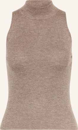 Brunello Cucinelli Brunello Cucinelli Stricktop Mit Cashmere Und Glitzergarn braun