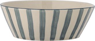 Bloomingville Schale Begonia Gr&uuml;n Streifen 1,7 Liter Servierschale Keramik