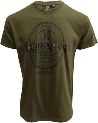 Guinness T-shirt pour homme Vert kaki - Vert - Large