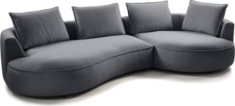 Studio Copenhagen home24 Bigsofa Grau Webstoff Saia 322 x 82 x 154cm Ausrichtung rechts Modern