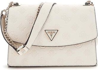 Guess sac à épaule bandoulière Cresidia II Convertible Xbody Flap Bag Bone Logo écru