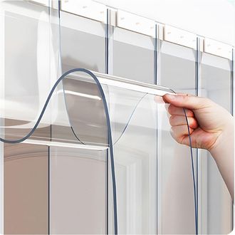 Generic PVC-Streifenvorhang-T&uuml;r-Kit, Kunststoff-Vinyl-Streifenvorhang, Glatt, Wasserdicht, Hurrikan-Rollladentor, Geeignet F&uuml;r Lagert&uuml;ren, Gefrierschr&auml;nke, Fa