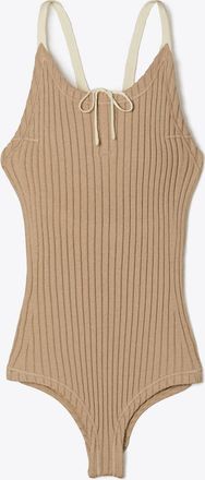 Tory Burch Damen Colorblock Ribbed Bodysuit