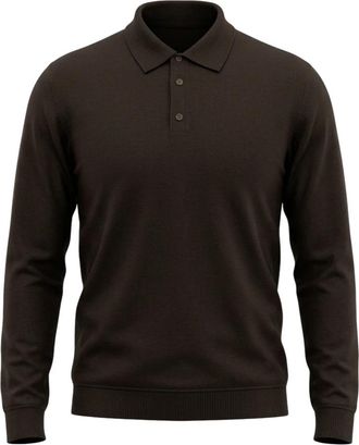 Roberto Collina Merino Poloshirt - - Tops - Herren - Braun - L